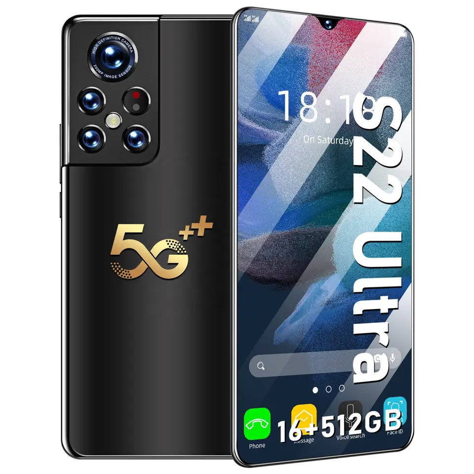 S22 Ultra 6.9 inch Full Screen 16+512GB Android Phones With Face ID ...